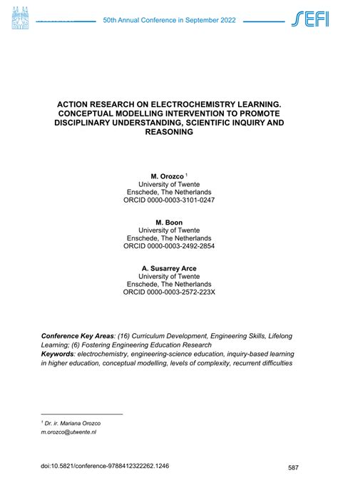 Pdf Action Research On Electrochemistry Learning Conceptual Modelling Intervention To Promote