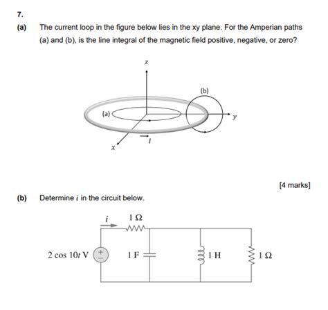Solved A The Current Loop In The Figure Below Lies In The Chegg Com