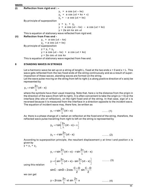 Waves Physics Class 11 Notes For Iit Jee And Neet