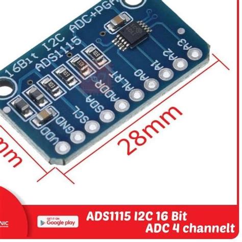 Jual ADS1115 16 BIT I2C ADC 4 CHANNEL ANALOG TO DIGITAL MODULE Shopee Indonesia