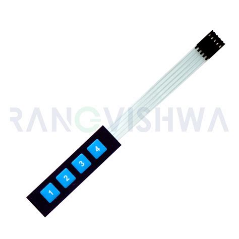 Rangvishwa Polycarbonate Superior Quality 1x4 Matrix Membrane Keypad