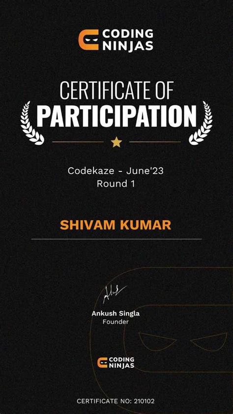 Shivam Kumar Bhagat On Linkedin Codingninjas Codekaze