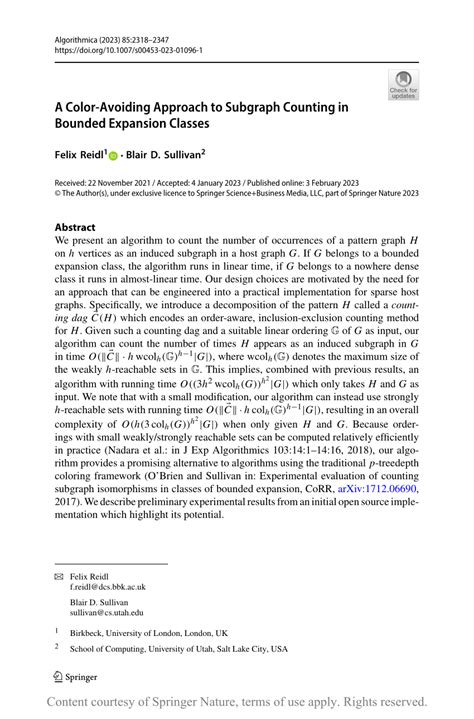 A Color Avoiding Approach To Subgraph Counting In Bounded Expansion