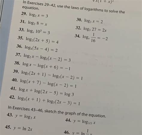 solved in exercises 29 42 use the laws of logarithms to