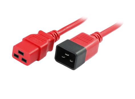 3m Iec C19 To C20 Power Cable In Red Au
