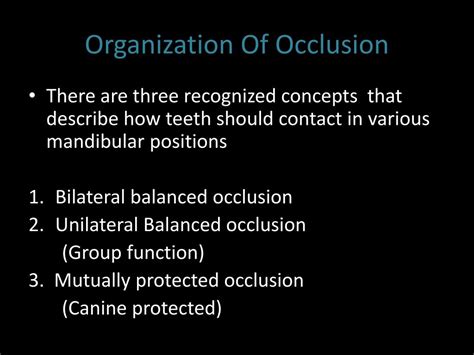 Ppt Fundamentals Of Occlusion Powerpoint Presentation Free Download