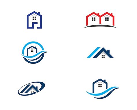 부동산 및 건설 로고 디자인 프리미엄 벡터