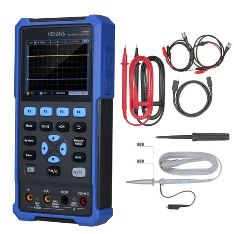 Hds242s 3 In 1 40mhz 4 1 2 Digit Oscilloscope Multimeter Waveform Generator Blue Uk Plug Daraz Lk