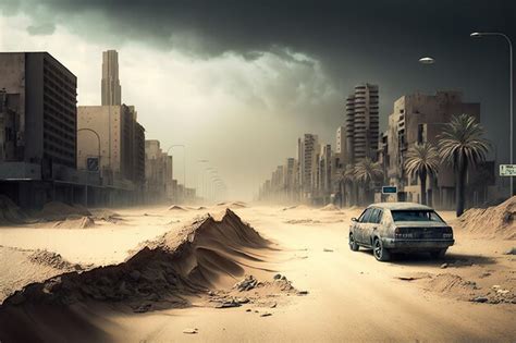 글로벌 가뭄 기후 변화 개념 생성 Ai 프리미엄 사진