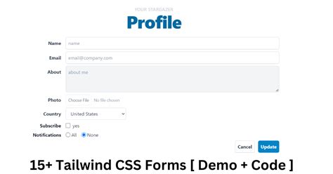 34 Tailwind Css Forms Template Demo Code