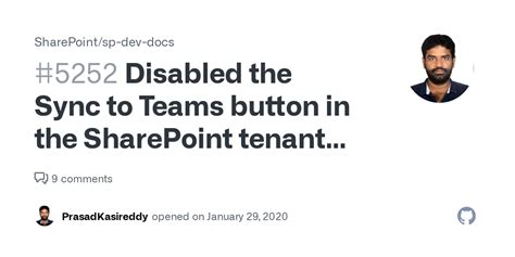 disabled the sync to teams button in the sharepoint tenant app catalog