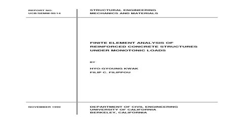 Pdf Finite Element Analysis Of Reinforced Concrete Structures Dokumen Tips