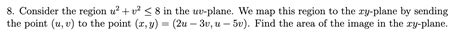Solved 8 Consider The Region U V2