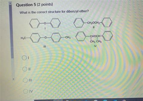 Solved Question 5 2 Points What Is The Correct Structure