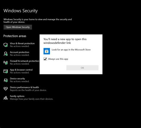 Can T Open Windows Defender The Link Seems To Be Broken R Windows