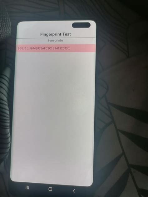 Fingerprint Sensor Not Working But In The 0 Test It Says Passed R Samsunggalaxy