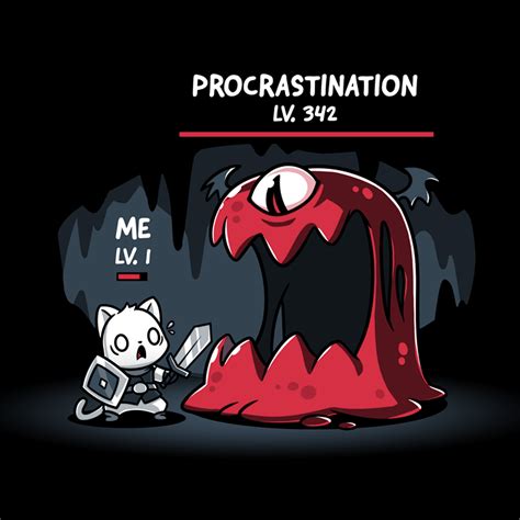 Me Vs Procrastination Funny Cute And Nerdy T Shirts Teeturtle