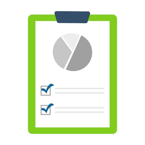 Premium Vector Document With Pie Chart And Checkboxes