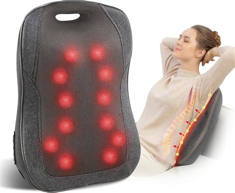 Comfier Cordless Back Massager With Heat Shiatsu Massage Chair Pad