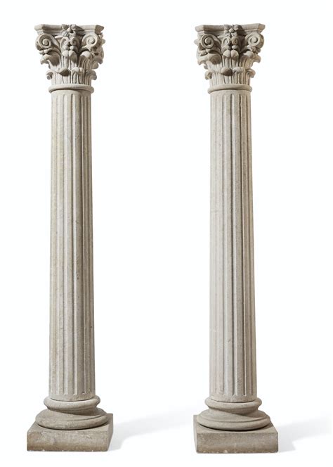 Italian Composition Stone Columns