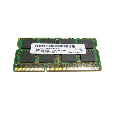 رم لپ تاپ Ddr3 تک کاناله 1066 مگاهرتز Cl7 میکرون مدل Pc3 8500s ظرفیت 4 گیگابایت