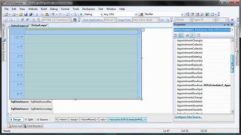 Aspxscheduler Binding To Ms Sql Server To Modify Data Youtube