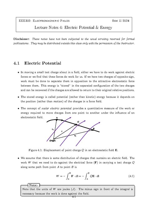 eee302 lecture notes iv eee302 electromagnetic fields sem ii 2024