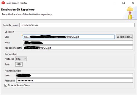 TMS F C GIT With CCS Commit And Push Does Not Pop Up Destination Git Repository