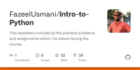 Github Fazeelusmaniintro To Python This Repository Includes All The Practice Problems And