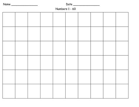 Numbers 1 60 Download Printable Pdf Templateroller