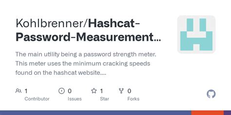 GitHub Kohlbrenner Hashcat Password Measurement Tool The Main Utility Being A Password