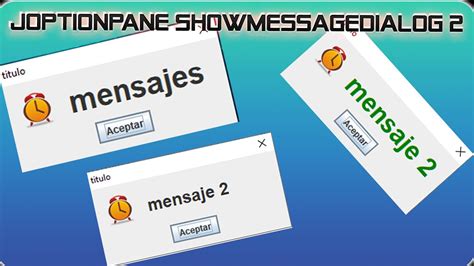 Joptionpane 2 En Java Youtube