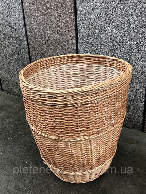 Плетена корзина для білизни із лози кошик для білизни круглий