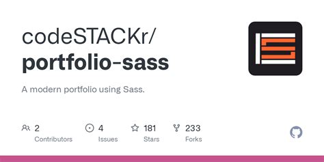 github codestackr portfolio sass a modern portfolio using sass