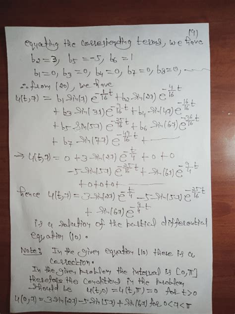 4 A Compute The Fourier Series For The Function Fx Interval π