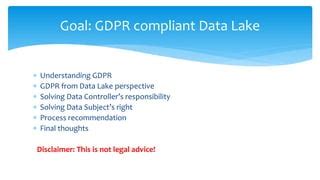 GDPR And Data Lake PPT