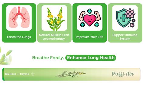 Herbal Diffuser Pen With Extracts Of Mullein Thyme And Mint For Lung Cleansing Breathing