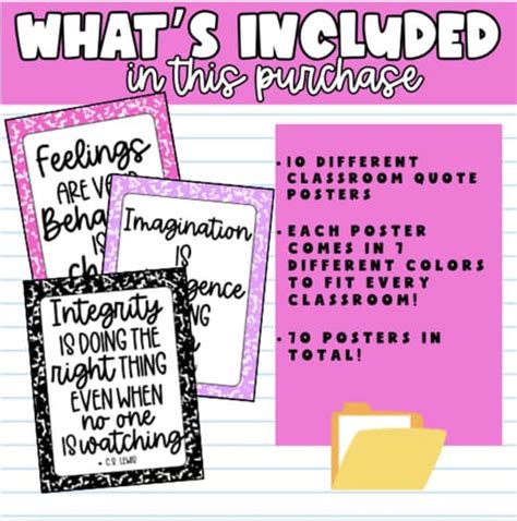 Composition Notebook Decor Quote Posters For The Classroom Tpt