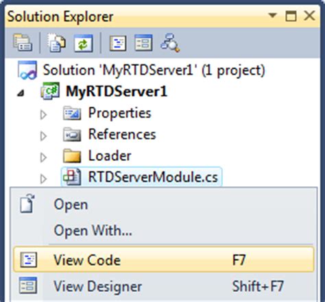 Creating Excel Real Time Data Servers In VB NET C C