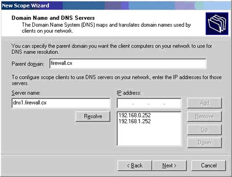Windows DHCP Server Installation Configuration