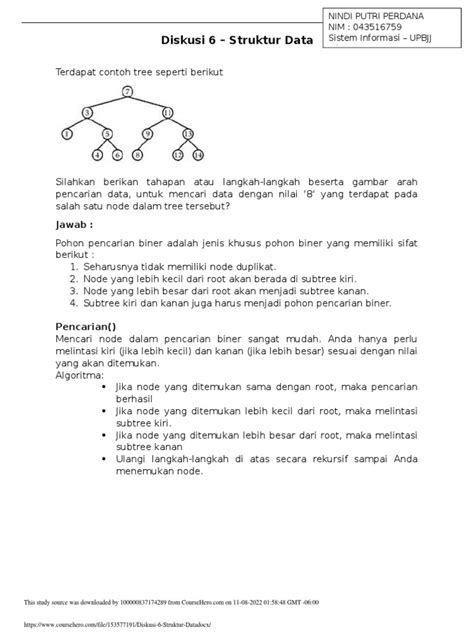 Diskusi 6 Struktur Data Pdf Pdf