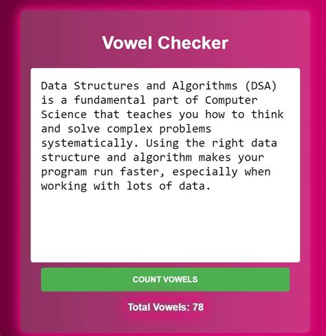 Anmol Panchal On Linkedin 30daysof30projects Webdevelopment Codingchallenge Vowelchecker