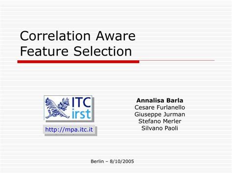 Ppt Correlation Aware Feature Selection Powerpoint Presentation Free
