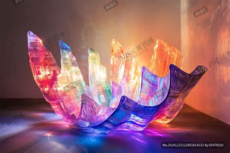 Ai创作图贝壳珍珠彩灯 光之翼雕塑 Led装置艺术 彩灯创意设计 创意彩灯设计 光立方装置艺术 发光艺术雕塑 琉璃艺术灯 光影艺术展 花瓣艺术灯 柔性灯 参数化艺术品 Led艺术创意灯光 无色