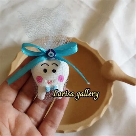 خرید و قیمت گیفت دندونی پسرونه مدل دندون پاپیونی رنگ ابی ترب