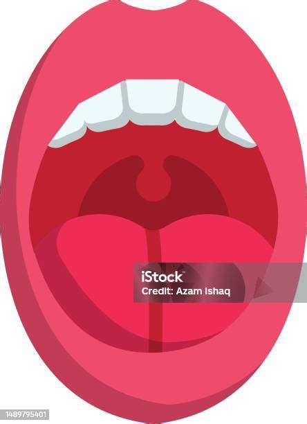 구강 건조증 또는 구강 건조 벡터 컬러 아이콘 디자인 치과 기호 의료 기호 치과 기구 스톡 일러스트레이션 잠자는 동안 입을 벌리고 호흡하면 치아 개념에 부정적인 영향을