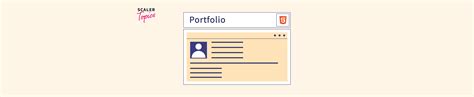 building a portfolio using html html projects scaler topics