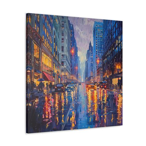 Original Rainy Reflections Rainy City Night Urban Rain Scene