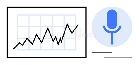 Audio Analytics Concept With Chart And Microphone Graphic Elements