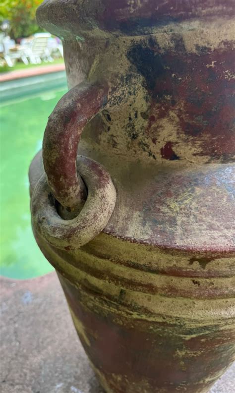 Gran Jarrónmacetero De Greda Matuttera